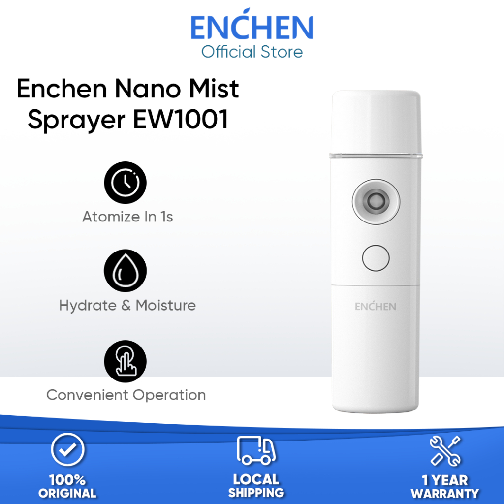 Enchen Mini Nano Water Mist Sprayer ABS LCD Moisturizing Facial Steamer ...