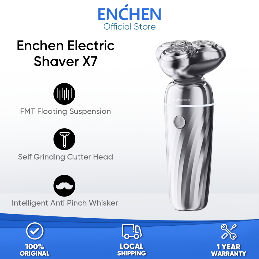 Enchen Electric Shaver Silver Wing X7 Shaver Machine Intelligent Quick ...