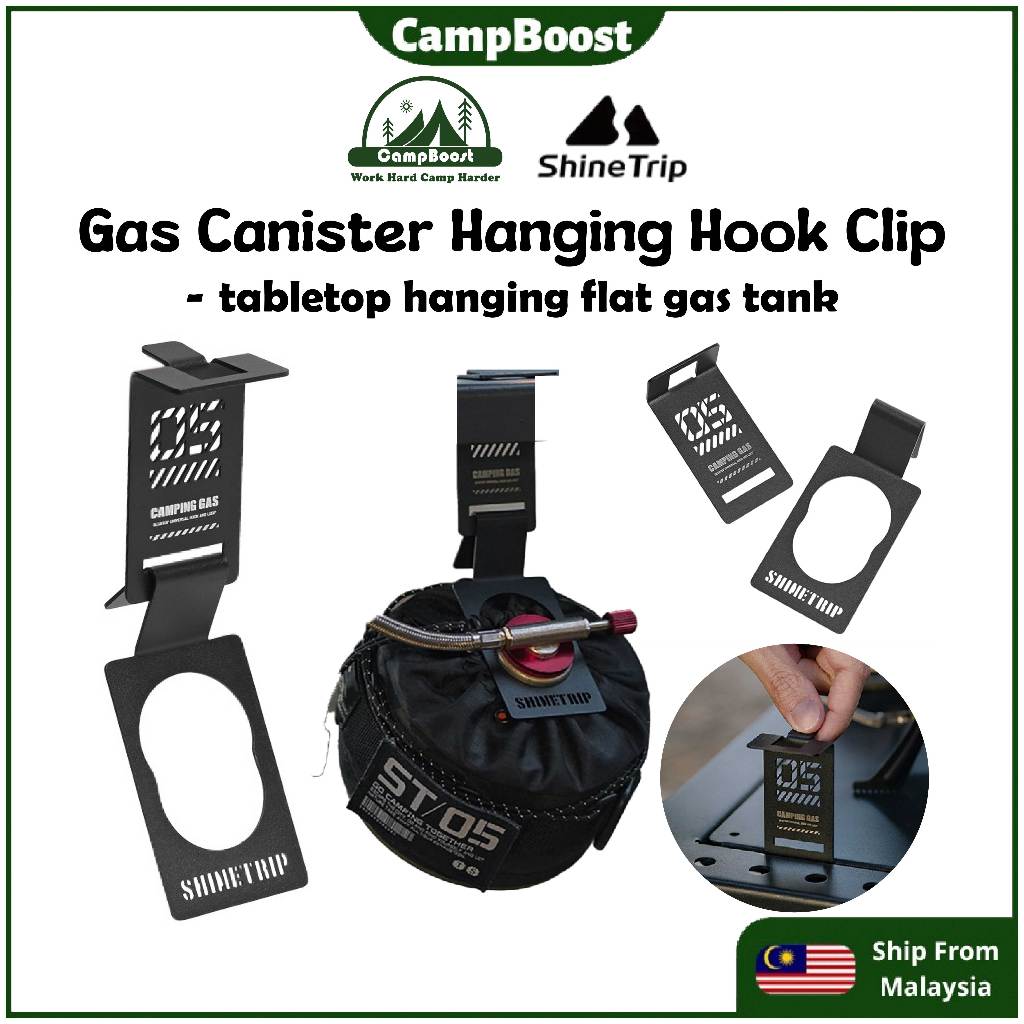CampBoost SHINETRIP Gas Canister Hanging Hook Clip IGT Table Camping ...