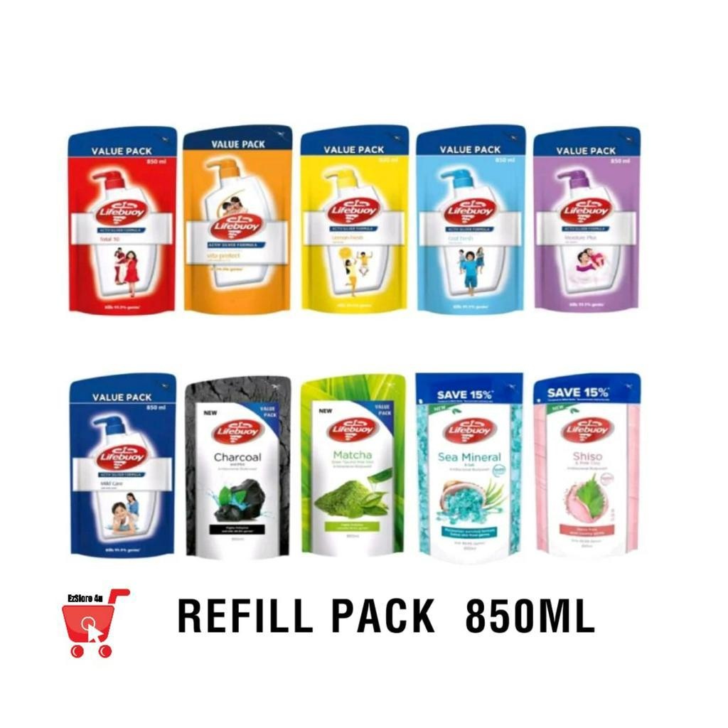Lifebuoy Body Wash Shower Gel Refill Pack 850ML | Shopee Malaysia