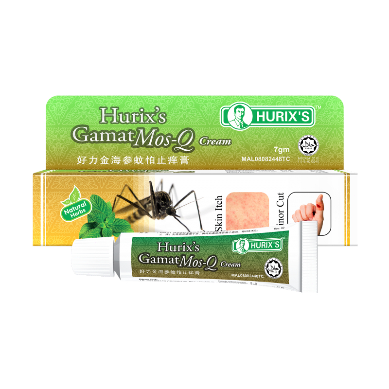 Hurix's Gamat Mos-Q Cream | 7g | Mengurangkan Kegatalan Gigitan Nyamuk ...