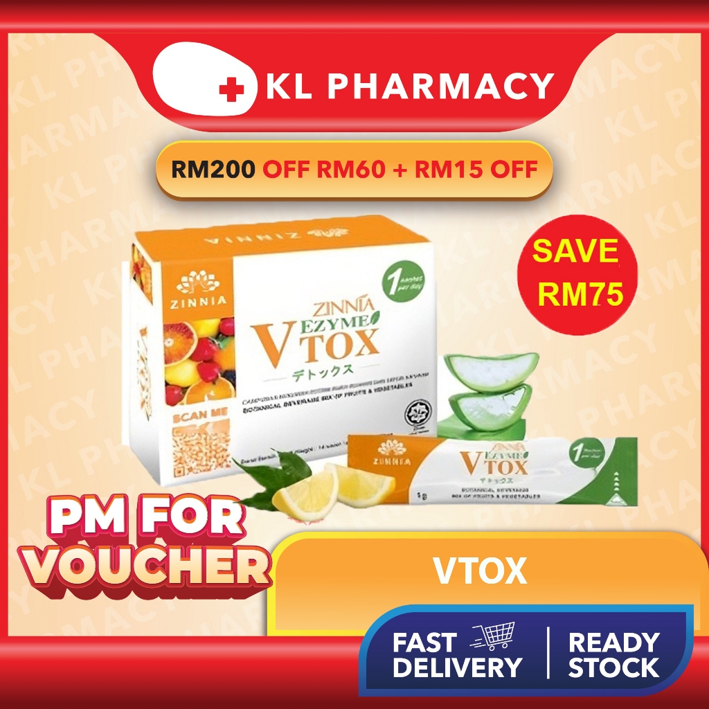 VTOX【纳米酵素】 EZYME Natural Detox Enzyme纳米排毒瘦身酵素便秘排便体重管理增强免疫力净化血液 (10PCK / 2 BOX/ 4BOX) | Shopee ...
