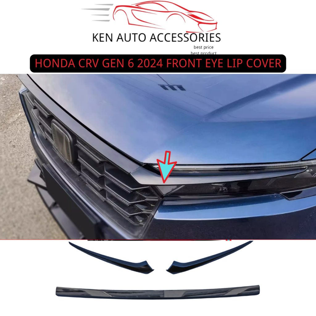 HONDA CRV 2024 GEN 6 HEAD LAMP EYE LIPS COVER & GLOSSY BLACK , EYE LIP ...