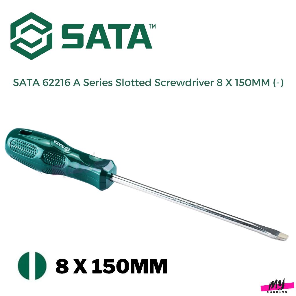 SATA 62216 A Series Slotted Screwdriver 8 X 150MM (-) | Shopee Malaysia