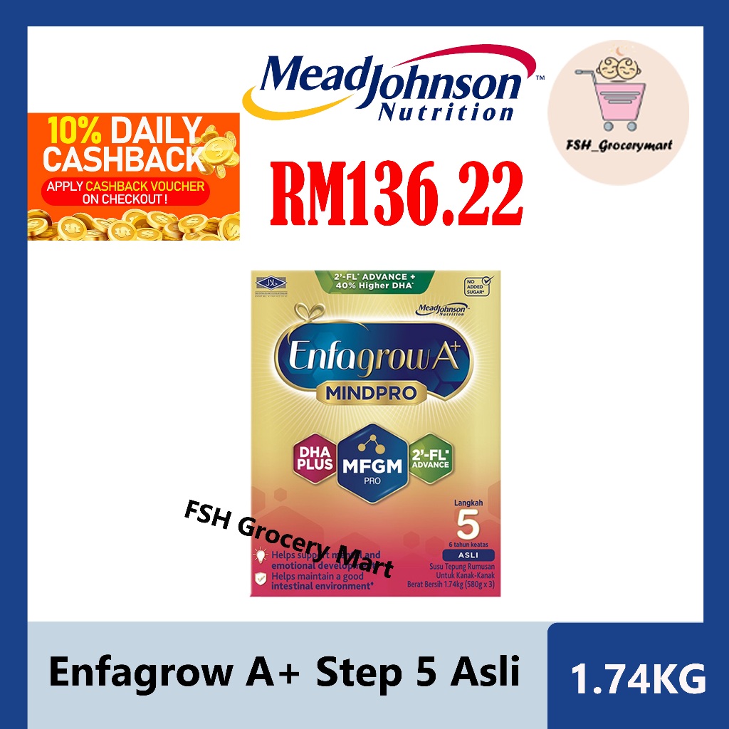 Enfagrow A+ MindPro 2'-FL Step 5 - Original /Asli (1.74KG) | Shopee ...