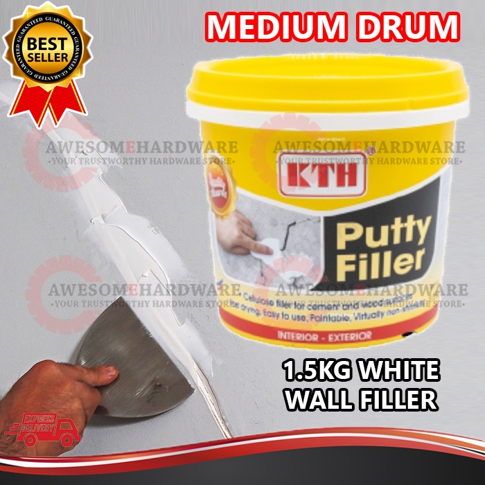 (1.5KG) KTH PUTTY FILLER WALL CRACK HOLE TREATMENT FOR CEMENT AND WOOD ...