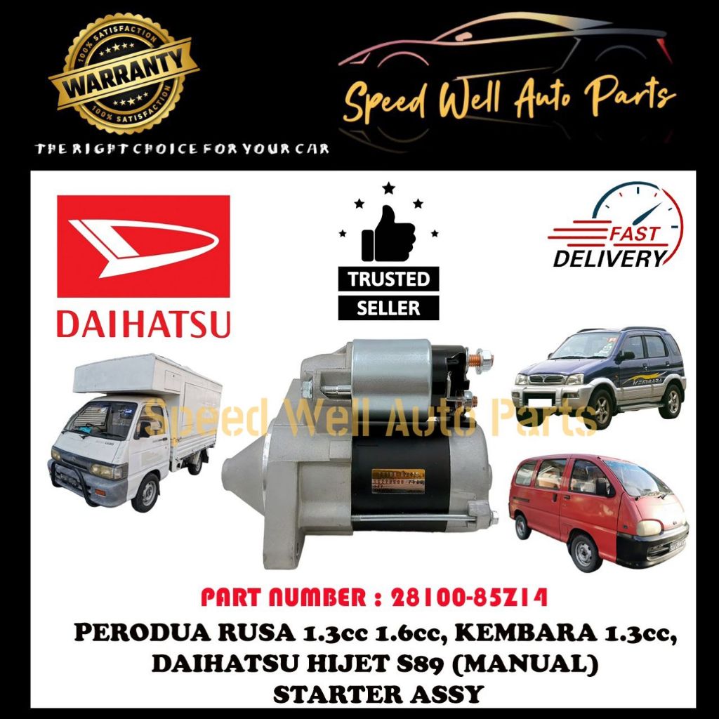 PERODUA RUSA, KEMBARA OLD MODEL, DAIHATSU HIJET S89 (MANUAL) STARTER ...