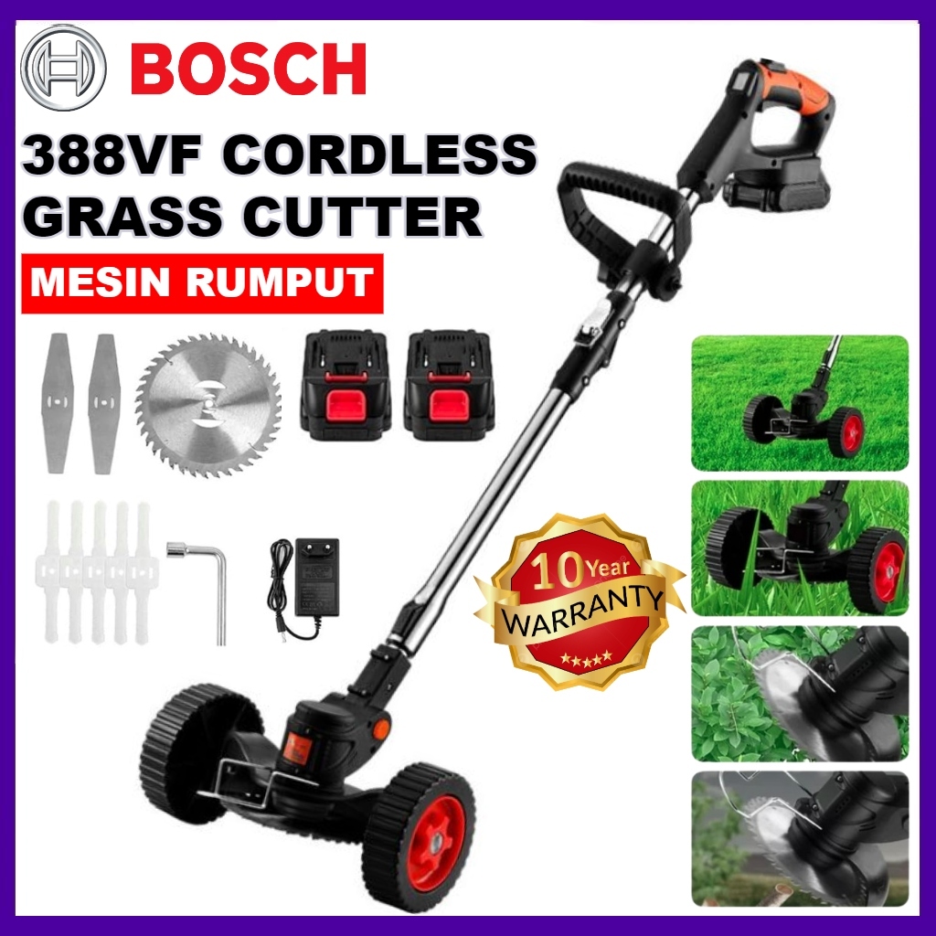 Mesin Rumput BOSCH Grass Cutter Machine 388VF Electric Grass Trimmer ...