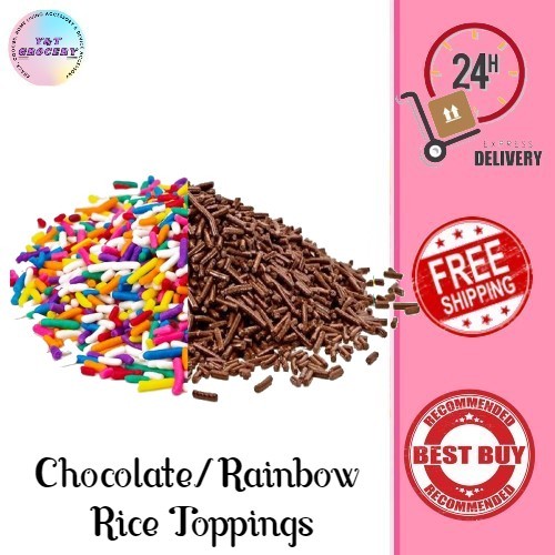 Harga Pemborong Chocolate Rice Topping/ Rainbow Cholate Cake decoration ...