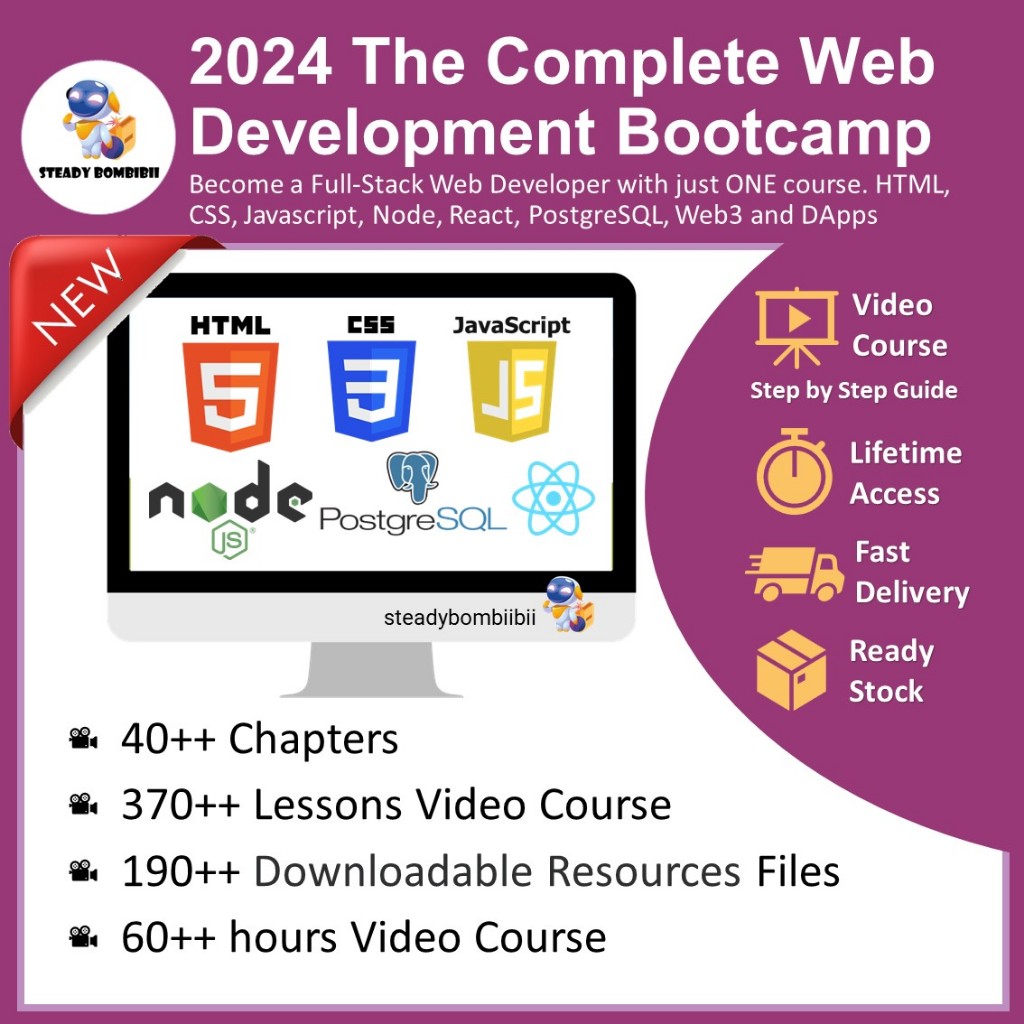 [Video Course] Programming Course 2024 The Complete Web Development Bootcamp - Web Developer ...