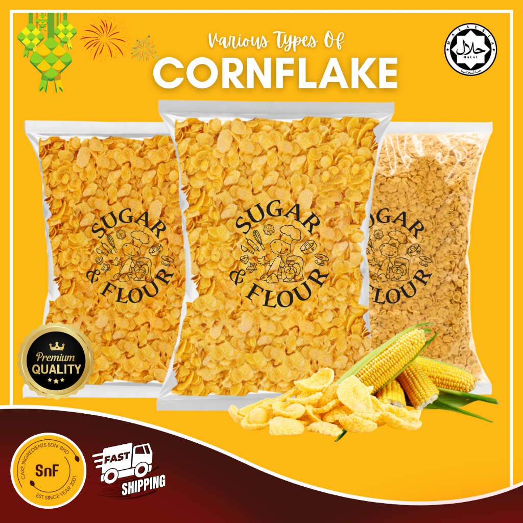 Crispy Cornflake Bertih Jagung Cereal Mini Cornflake Madu Snack Halal ...