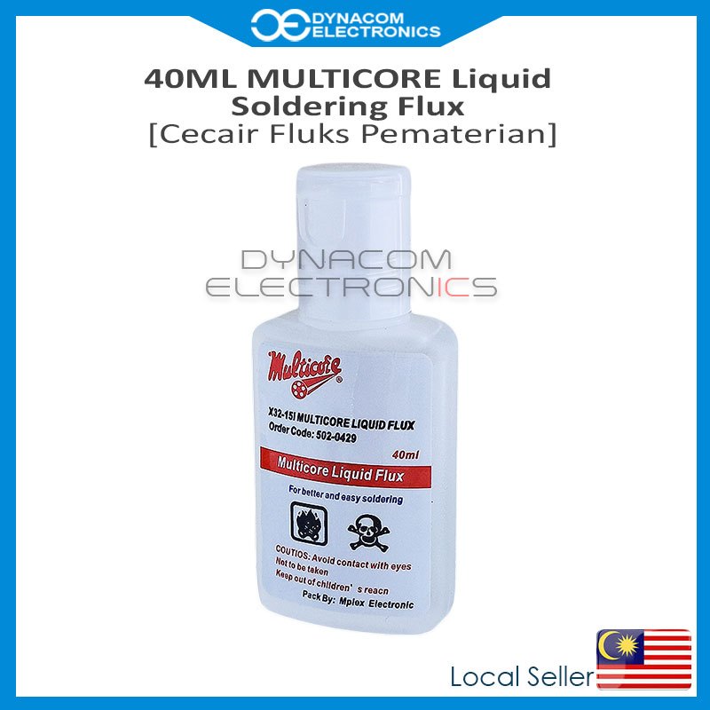 40ML MULTICORE Liquid Soldering Flux [Cecair Fluks Pematerian] Dynacom ...