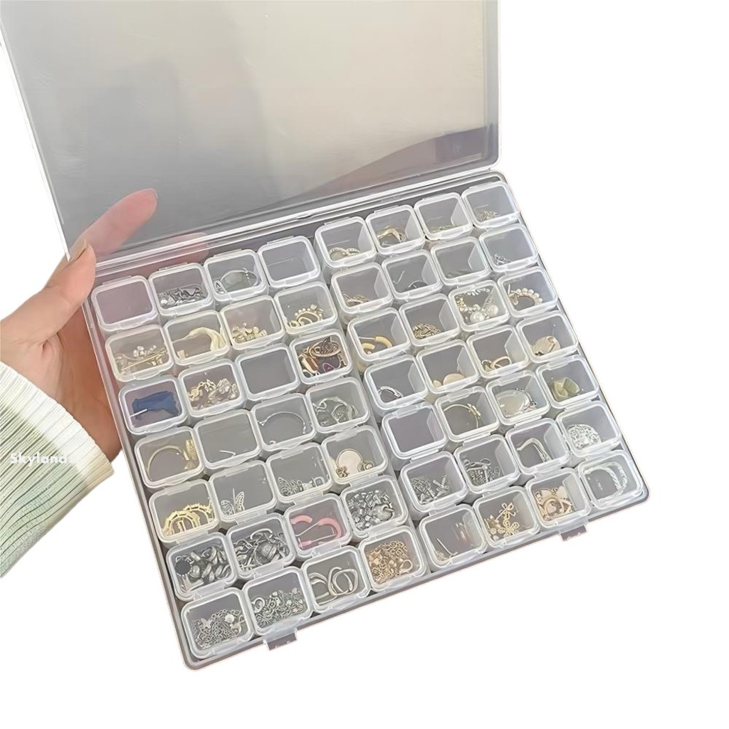 56 Grids Transparent Plastic Storage Containers Organizer Box | Shopee ...