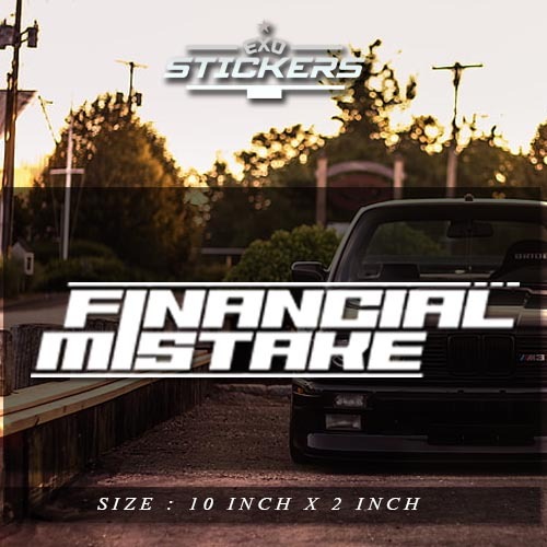 Financial Mistake Windshield Rear Window Decal Static Sticker Banner ...