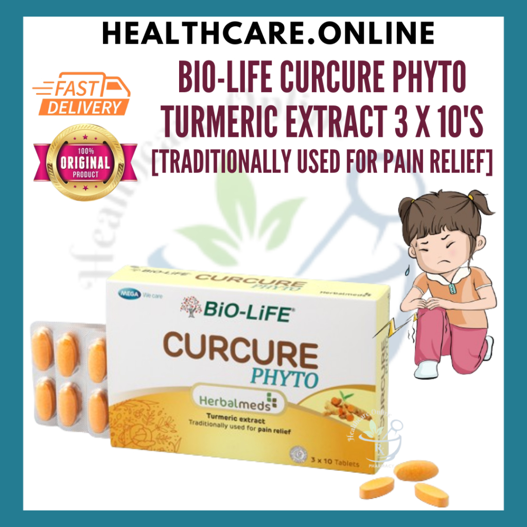 BIO-LIFE CURCURE PHYTO TURMERIC EXTRACT 3 x 10's [ Traditionally Used ...
