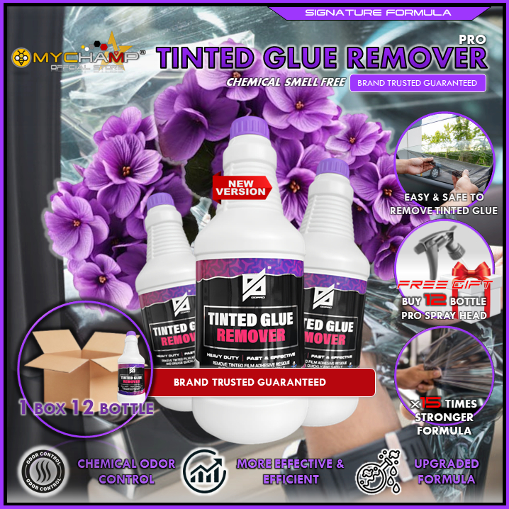 Tinted Remover 1 BOX 12 Bottles DDPRO / Car Tinted Tint Film Sticky ...