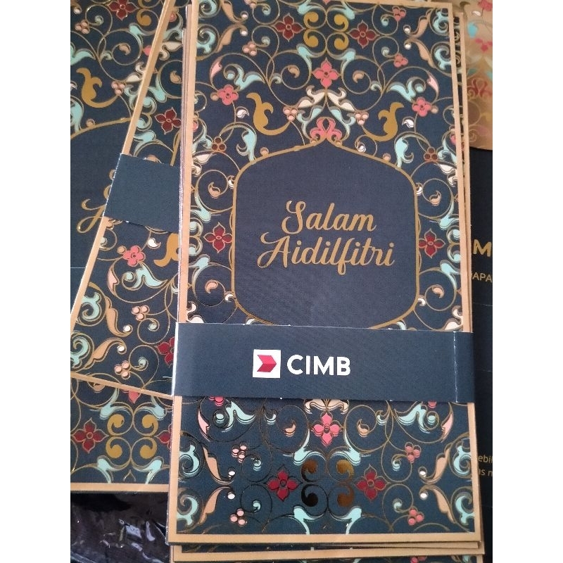 Sampul Duit Raya CIMB bank hijau (1 set) | Shopee Malaysia