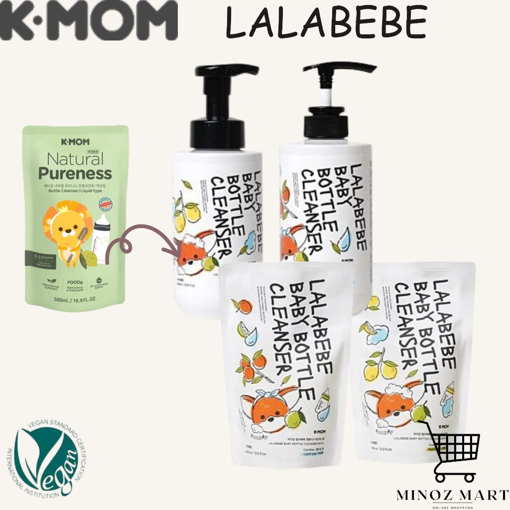K-MOM KMOM LALABEBE Bottle Cleanser Refill/Bottle Liquid/Bubbles 500ml ...