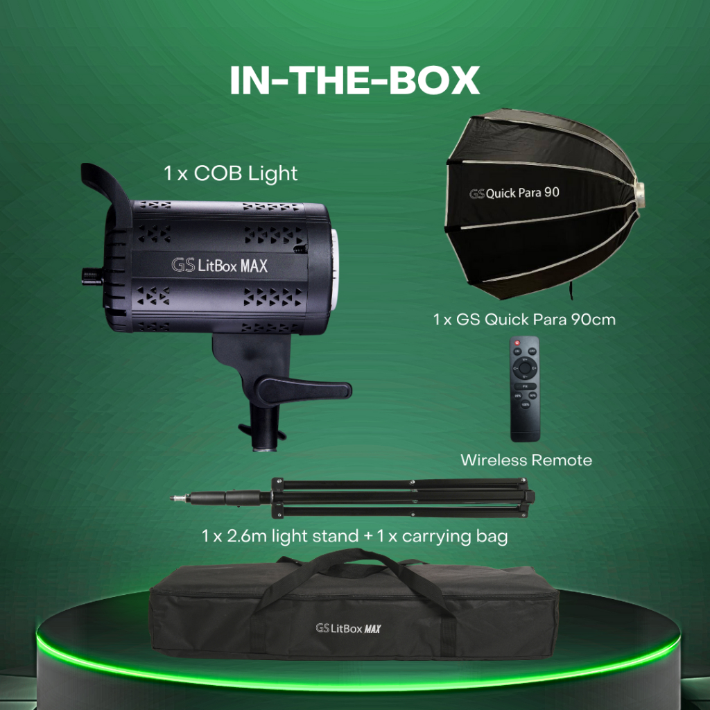 GS LITBOX MAX COB LED LIGHT ADJUSTABLE COLOR TEMPERATURE BOWENS MOUNT ...