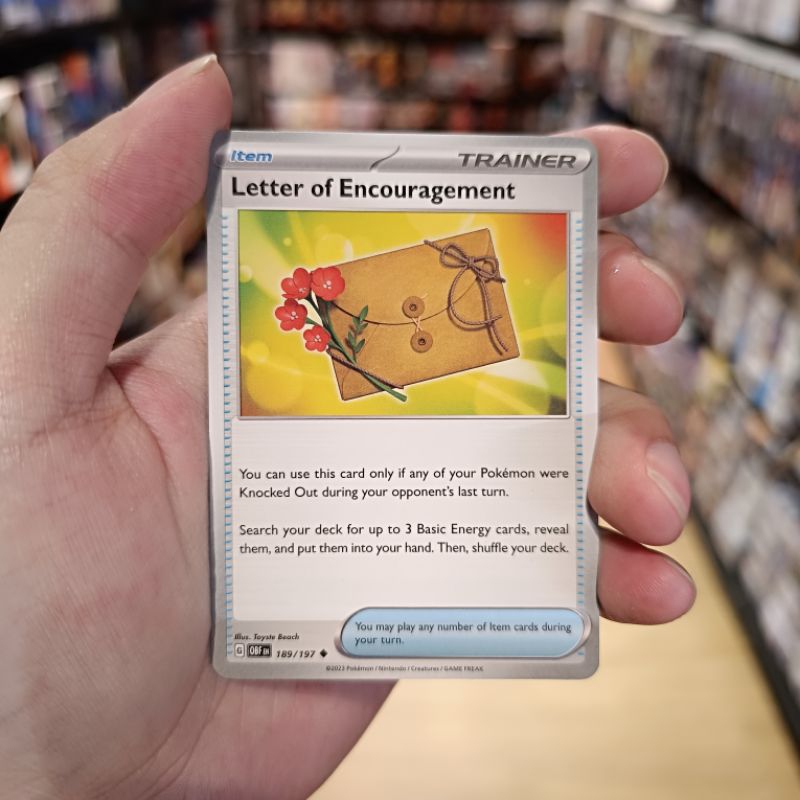 Pokemon TCG SV03 Obsidian Flames - Letter of Encouragement 189/197 ...
