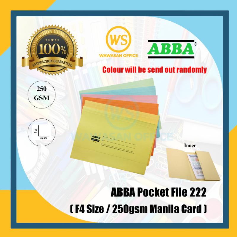 ABBA Pocket File / Manila Pocket File Folder / Pocket Files / Manila ...