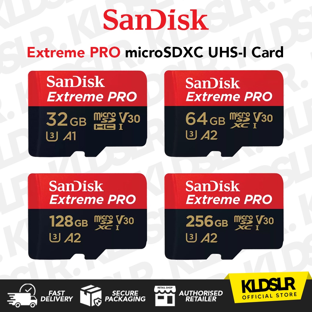 SanDisk Extreme Pro 32GB/64GB/128GB/256GB A2 170MB/s Micro SD U3 4K Memory Card (SanDisk ...