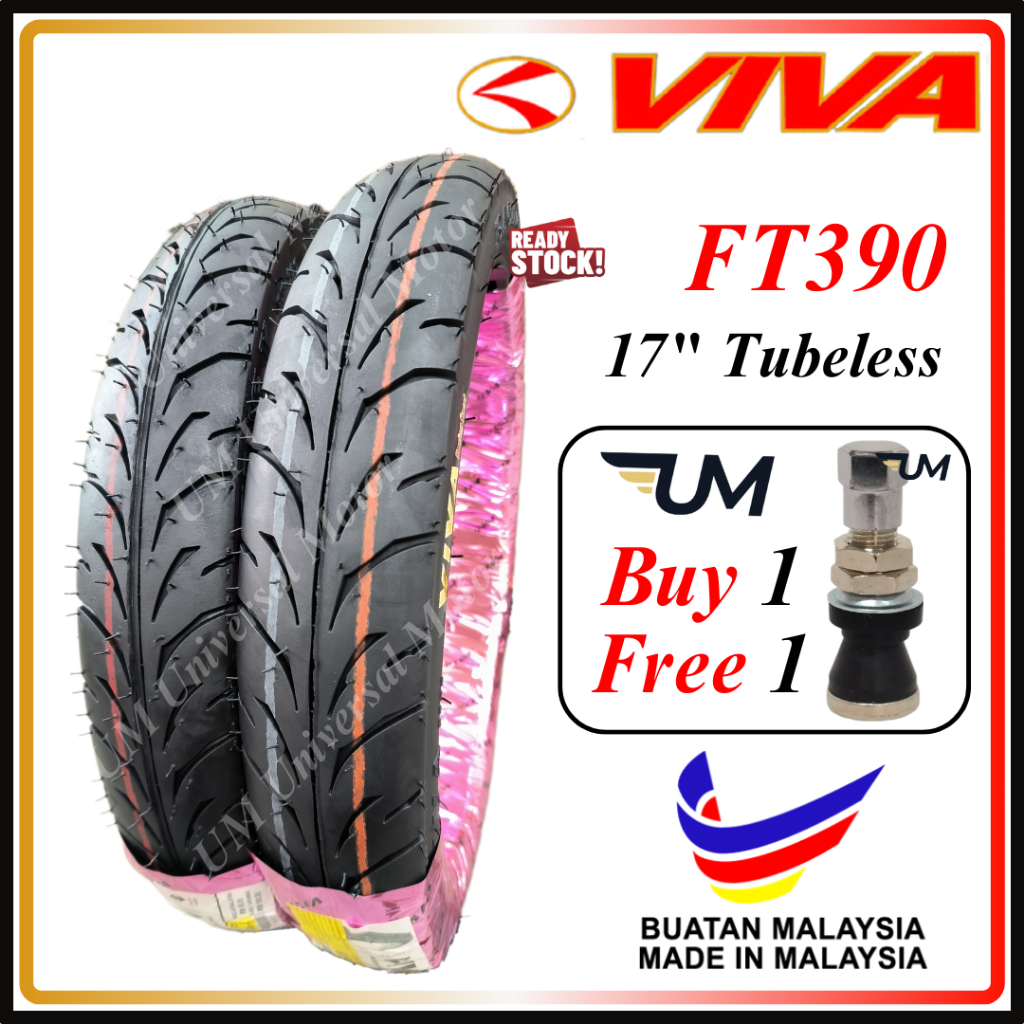 VIVA TUBELESS TYRE FT390 FT900 70/90-17 80 BUNGA TAJAM VIRAL BATTLAX ...