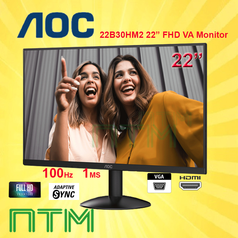 AOC 22B30HM2 21.5" Full HD 100Hz 1MS Monitor / Adaptive Sync / VA Panel / 1920x1080 (FHD ...