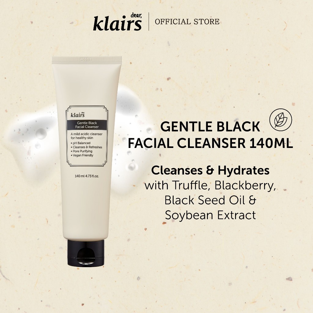 Dear Klairs Gentle Black Facial Cleanser (140ml) | Shopee Malaysia