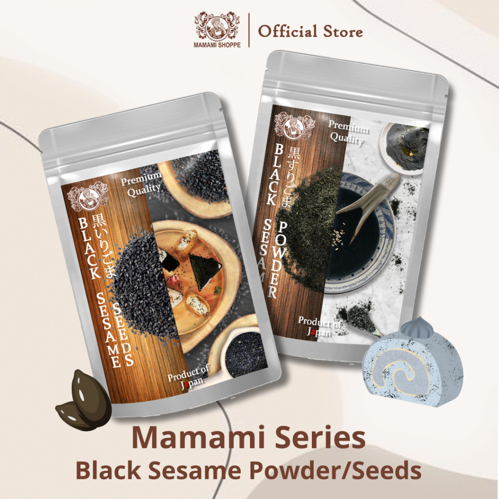 Mamami Premium Japanese Black Sesame Powder | Black Sesame Seeds | 100g ...