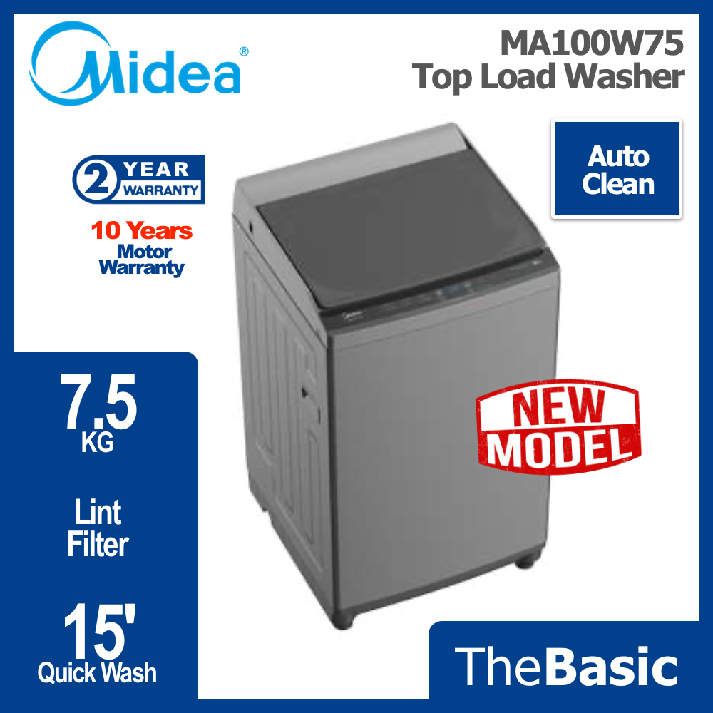 MIDEA/MORGAN Washing Machine 7.5KG/7KG Fully Auto Washer Mesin Basuh ...