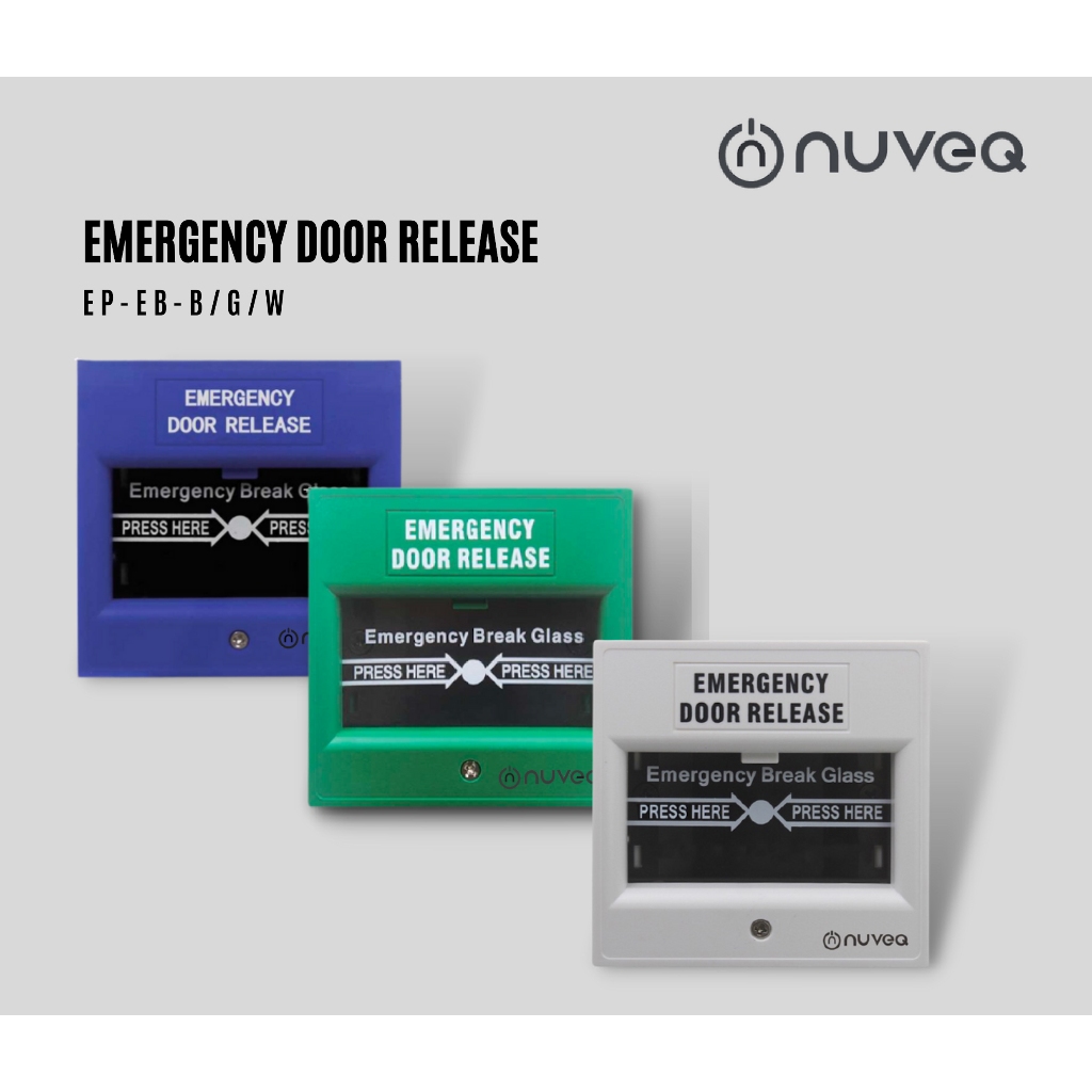 NUVEQ Emergency Break Glass Door Release Access Control | Billionmark | Shopee Malaysia