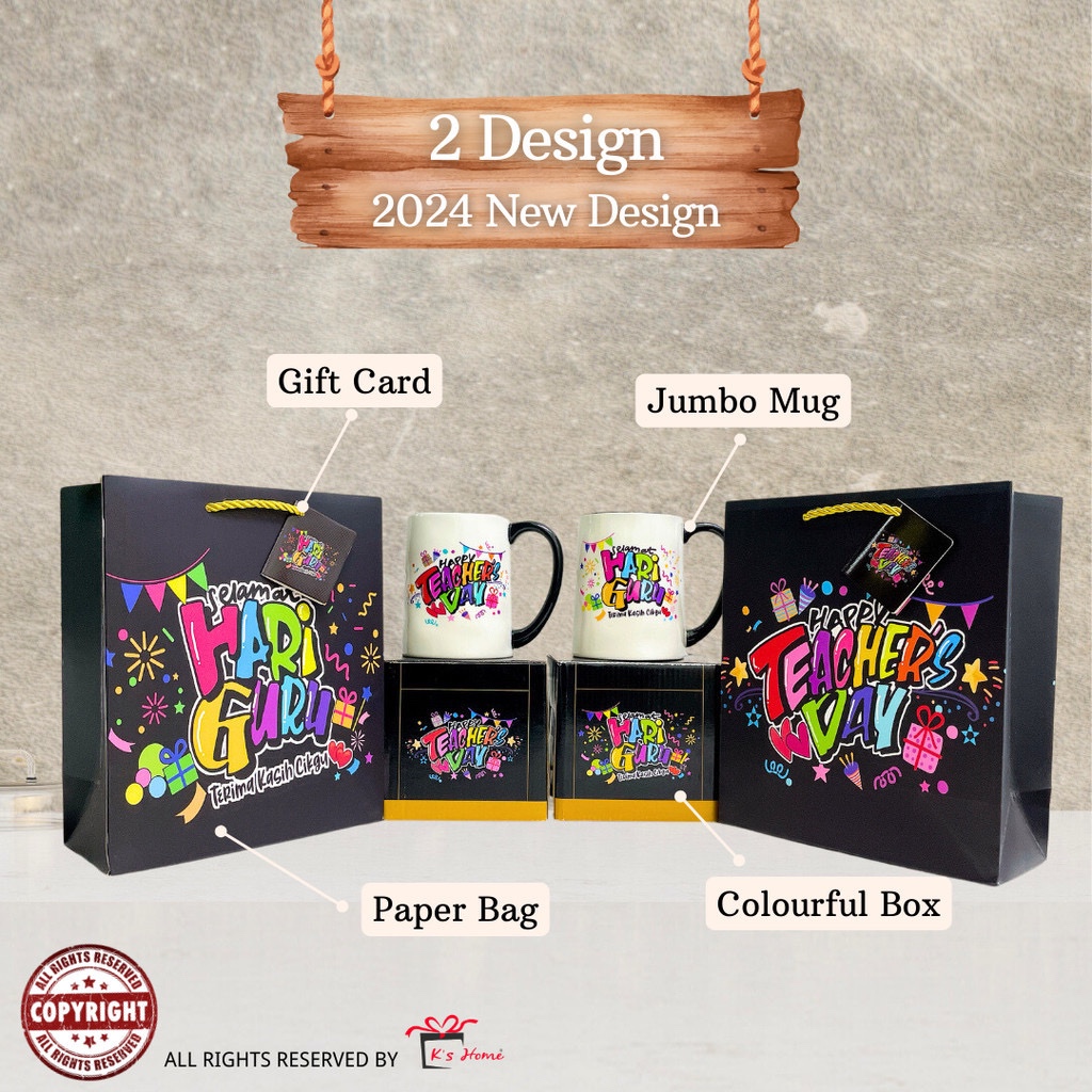⚡️Ready Stock⚡️Hadiah Hari Guru 2024 Jumbo Mug Bag Set Happy Teachers ...