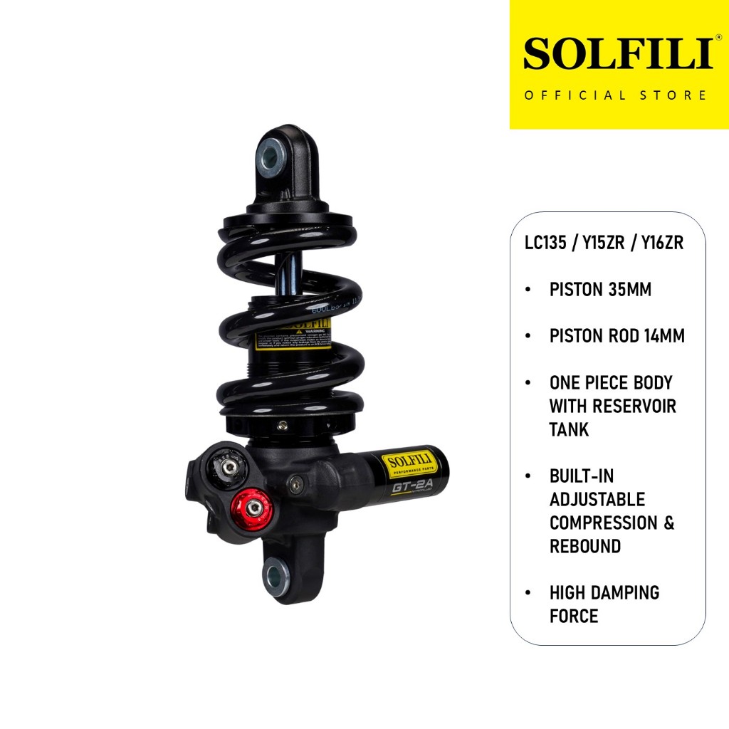SOLFILI GT-2A Nitro-filled Monoshock LC135/Y15ZR/Y16ZR/RS150/RSX ...