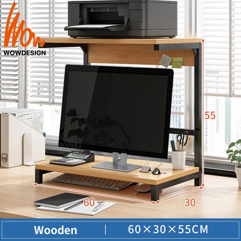 Desktop Organizer Printer Rack Monitor Stand Multipurpose Tabletop ...