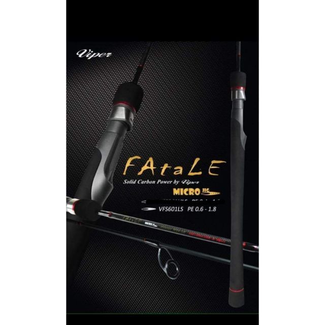 Vipers Fatale Solid Carbon Micro Jigging Rod 6kaki | Shopee Malaysia