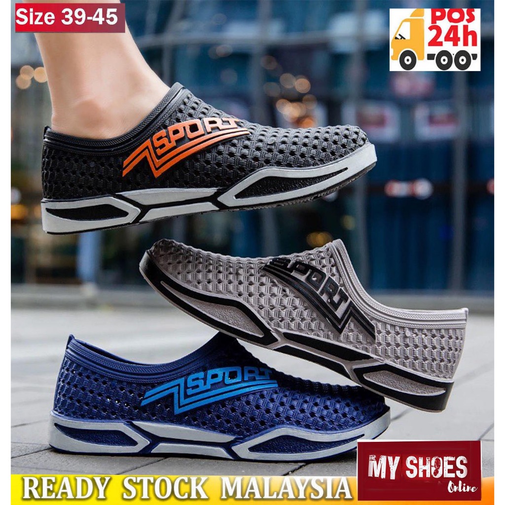 READY STOCK Fashion Jelly Men Shoes Kasut Sarung Lelaki Kasut /Crocg ...