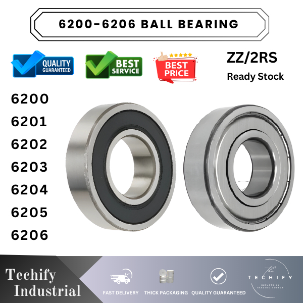 6200 6201 6202 6203 6204 6205 6206 ZZ/2RS DEEP GROOVE BALL BEARIN METAL ...