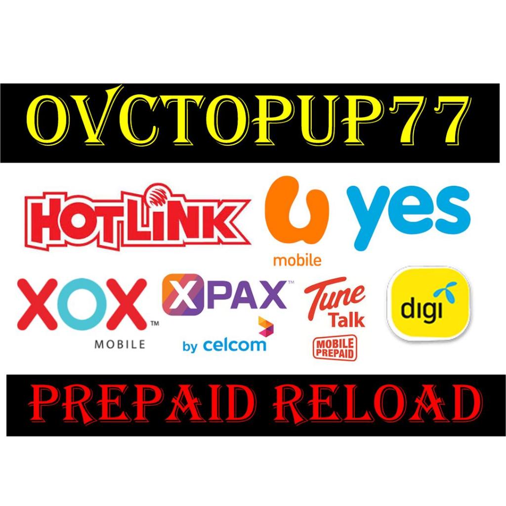 Min. Rm 5.00 PREPAID TOPUP FOR UMOBILE DIGI CELCOM TUNETALK MAXIS HOTLINK XPAX XOX | Shopee Malaysia