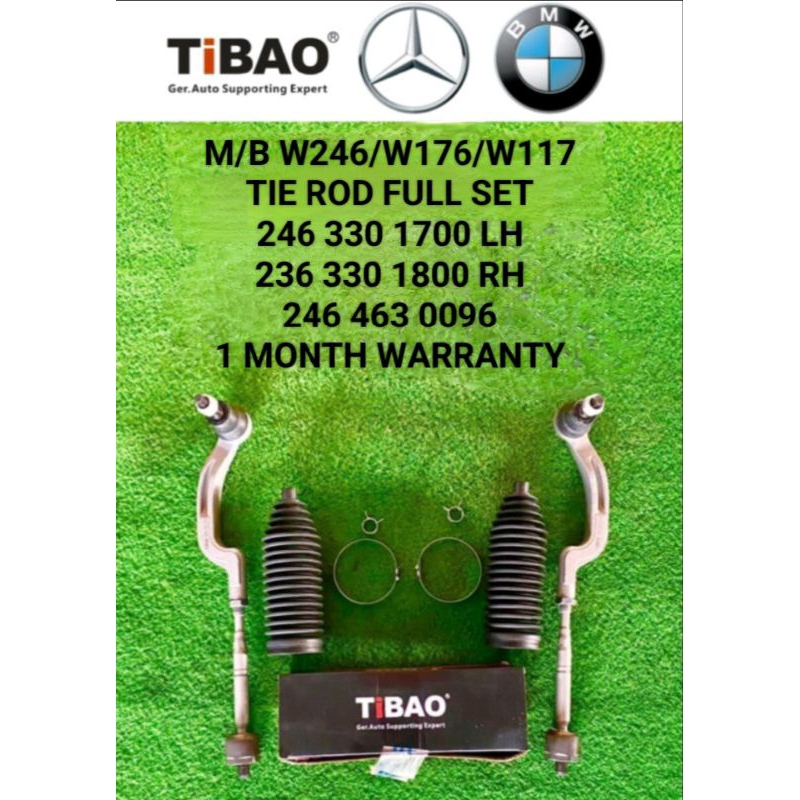 (TiBAO) BENZ W246 W176 W117 TIE ROD & SIDE ROD & STEERING COVER (SET 6 ...