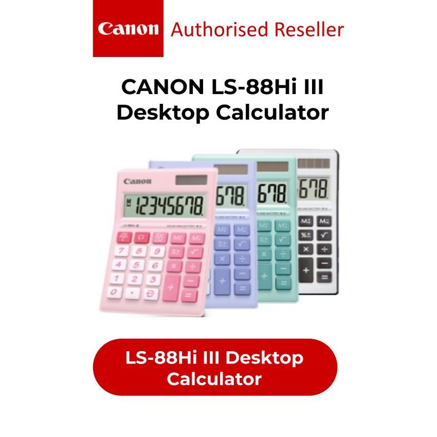 CANON LS-88Hi III DESKTOP (8 Digits) Calculator Original (1 year ...