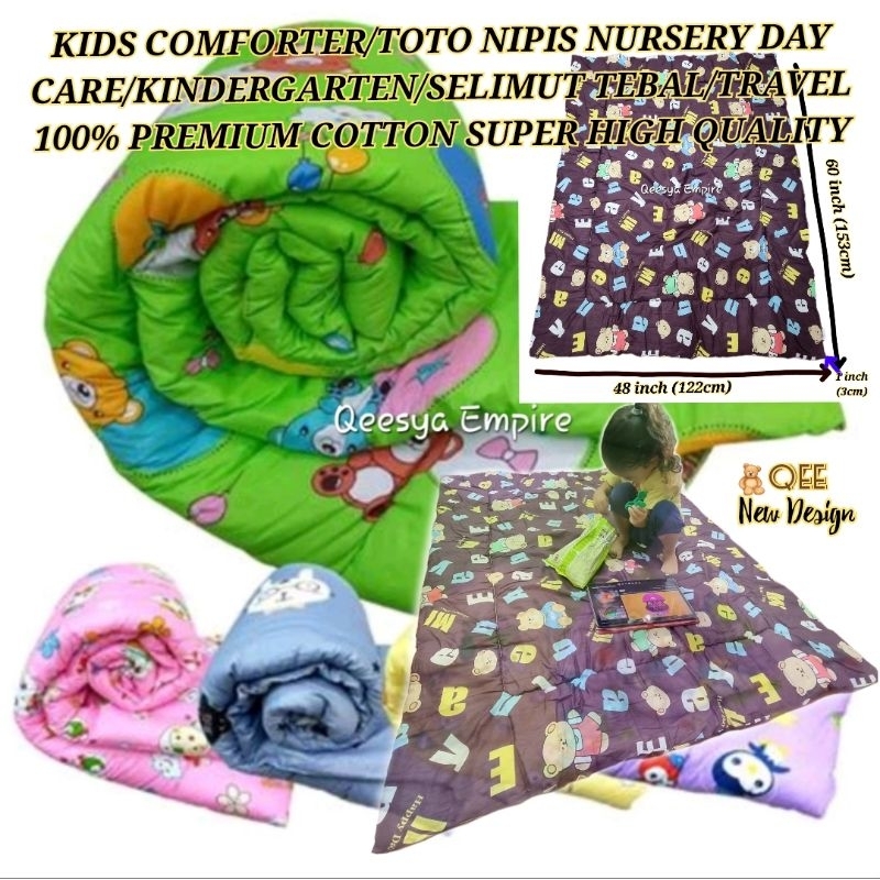KIDS COMFORTER/TOTO NURSERY DAY CARE/KINDERGARTEN/SELIMUT TEBAL/TRAVEL ...