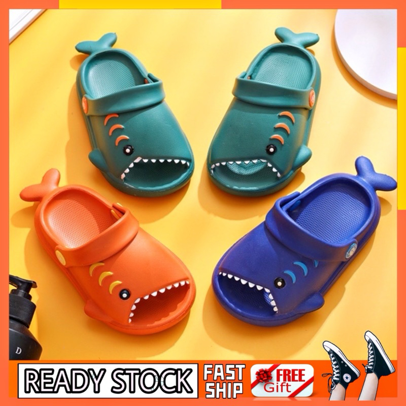 【Young.Wears】Children Cute Baby Shark Colorful Kid Boy and Girl Clog ...