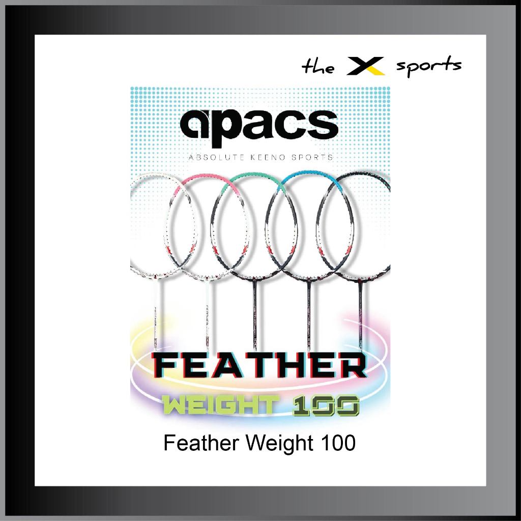 Apacs Badminton Racket Feather Weight 100 (6U) (Unstrung) | Shopee Malaysia