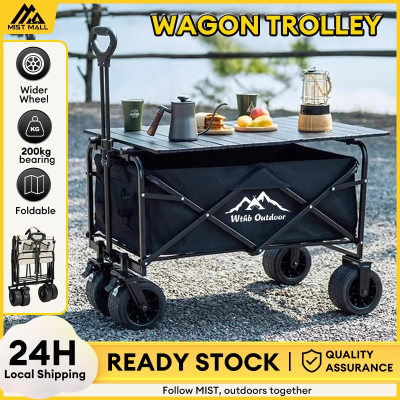 300L Outdoor Trolley Wagon Troli Barang Foldable Cart camping trolley ...