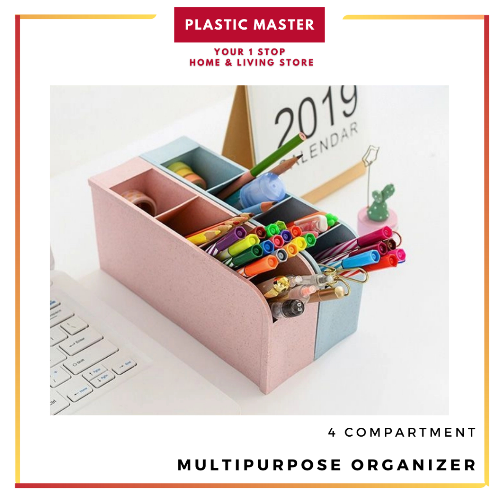 4 Compartment Multipurpose Organizer Multi-compartment Desk Organizer ...