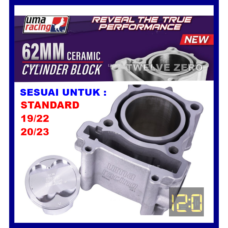 UMA RACING BLOCK Y15ZR YSUKU 62MM ( OPEN WATER JACKET ) CERAMIC ...