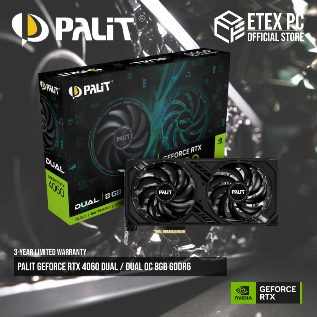 PALIT GeForce RTX 4060 Dual / Dual OC 8GB GDDR6 | Shopee Malaysia