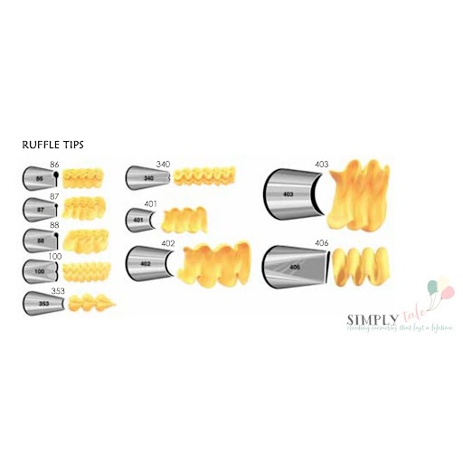 Cake Decorating Nozzles RUFFLE & SPECIALITY Tips . Wilton-look-alike ...