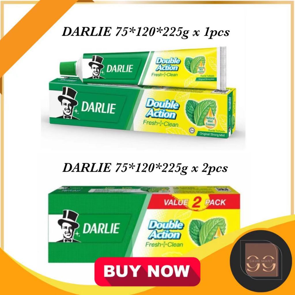 Darlie Double Action Original Strong Mint Toothpaste 225g x 2 ...